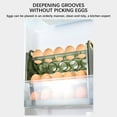 Double-Layer Refrigerator Egg Storage Box, Transparent Green Plastic ...