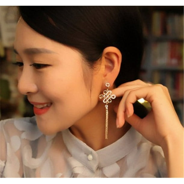 Up to 65% Off Chinese New Style Ladies Chinese Knot Earrings Necklace ...