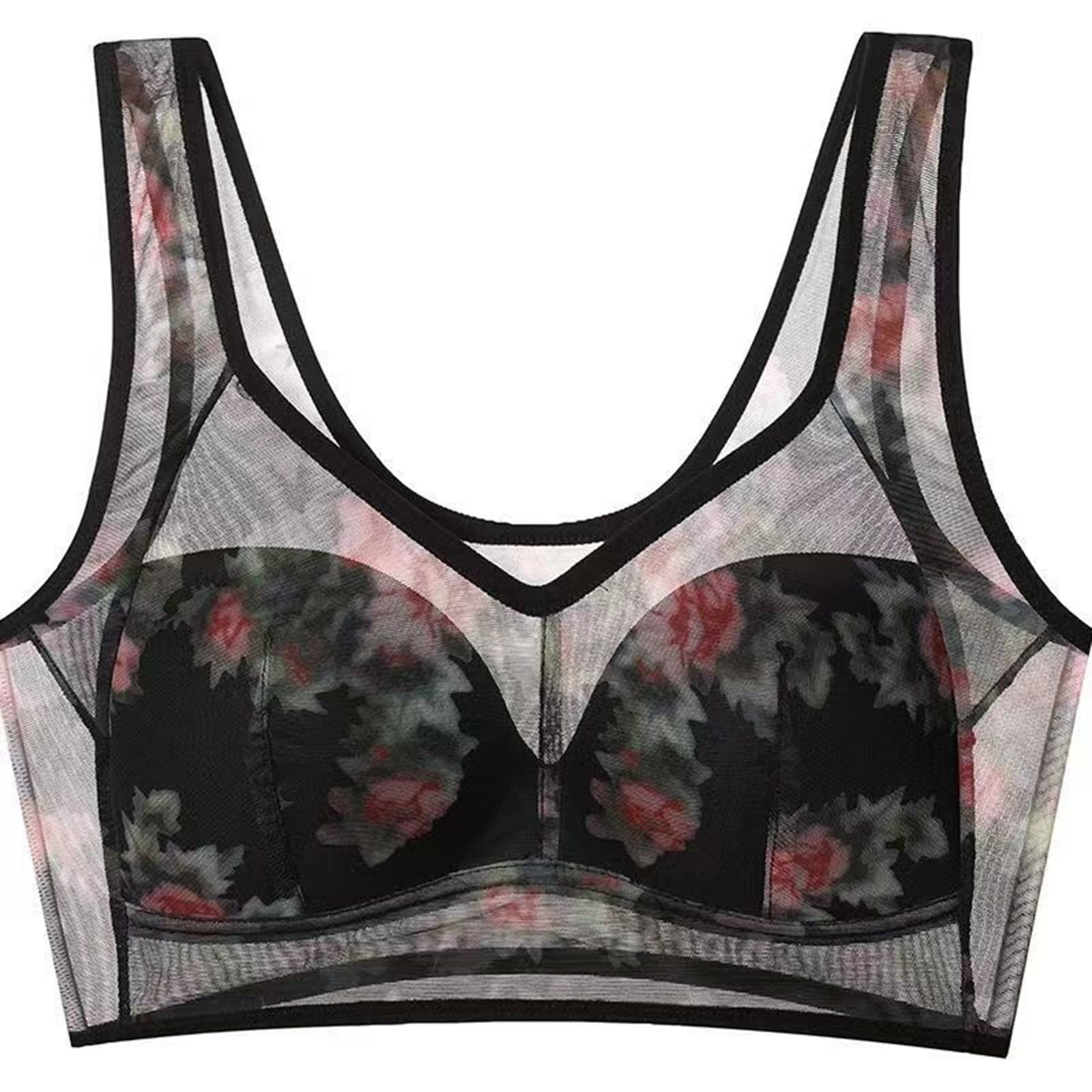 Click here for Amzcrzy Womens Floral Plus Size Bras Padded Push U... prices