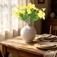 Artificial Trumpet Flowers Bushes Faux Silk 14.56In Outdoor Porch ...