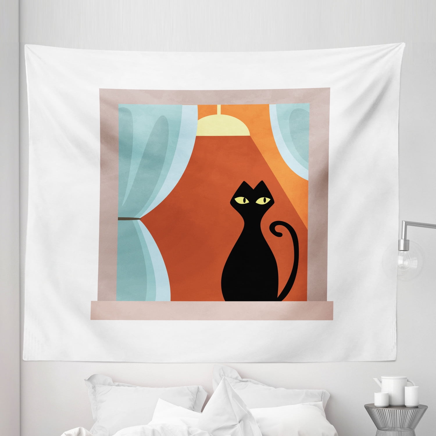 Modern Tapestry, Domestic Grumpy Kitty Looking from the Flat's ...