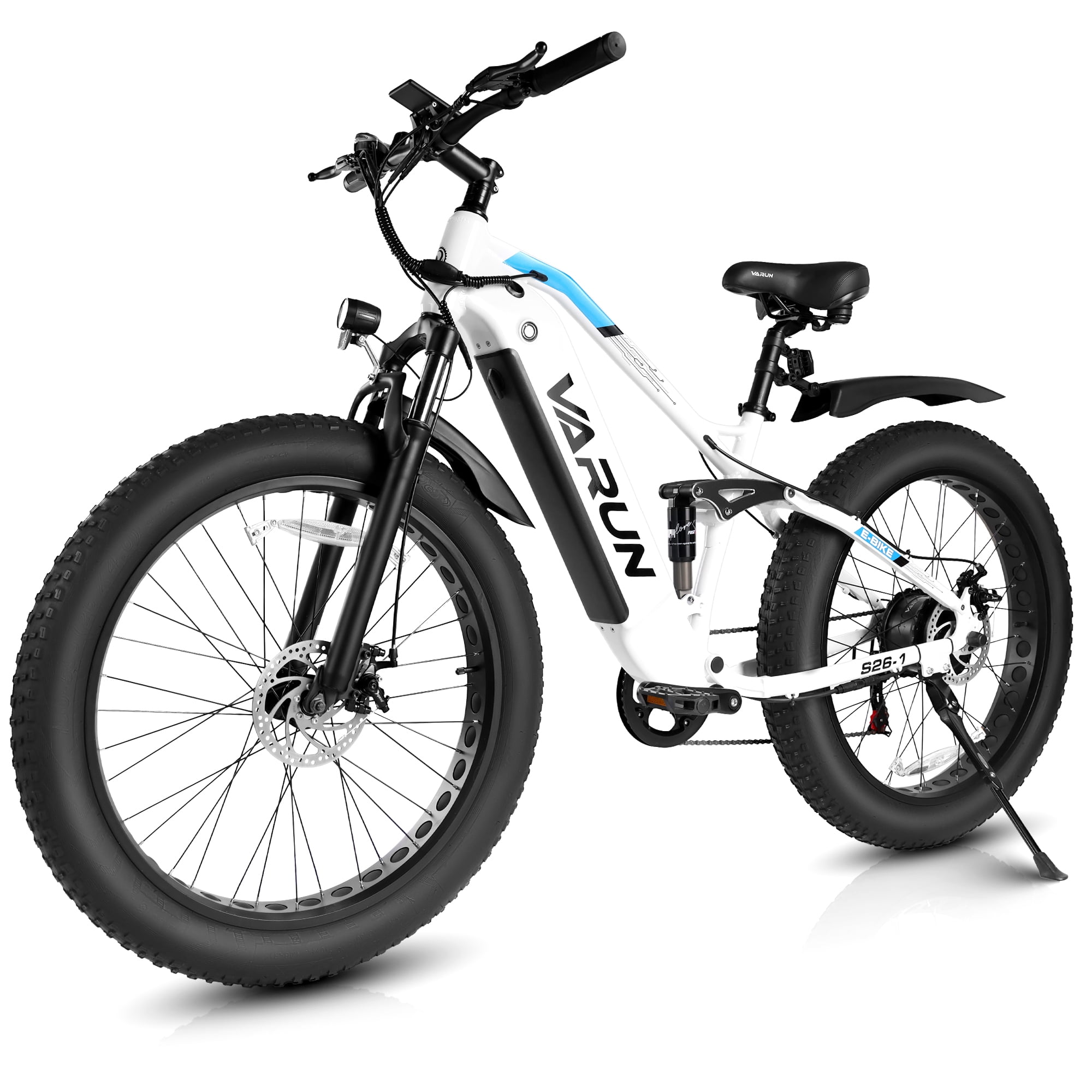 VARUN S26-1 Adults E Bikes for Men - 26" x 4.0" Fat Tire Electric ...