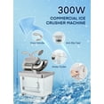 Ice Crusher 660LBS/H with Dual Blades, ETL Approved 300W Electric Snow ...