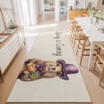 Area Rug 2x6ft Purple Bow Groundhog Carrot Area Rugs for Kitchen Runner ...