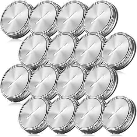 Stainless Steel Coin Slot Bank Lid Compatible with Mason Jars Canning ...