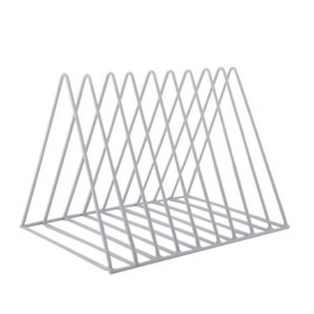 Triangular Iron Book Shelves Desktop Storage Rack Shelf File Magazine ...