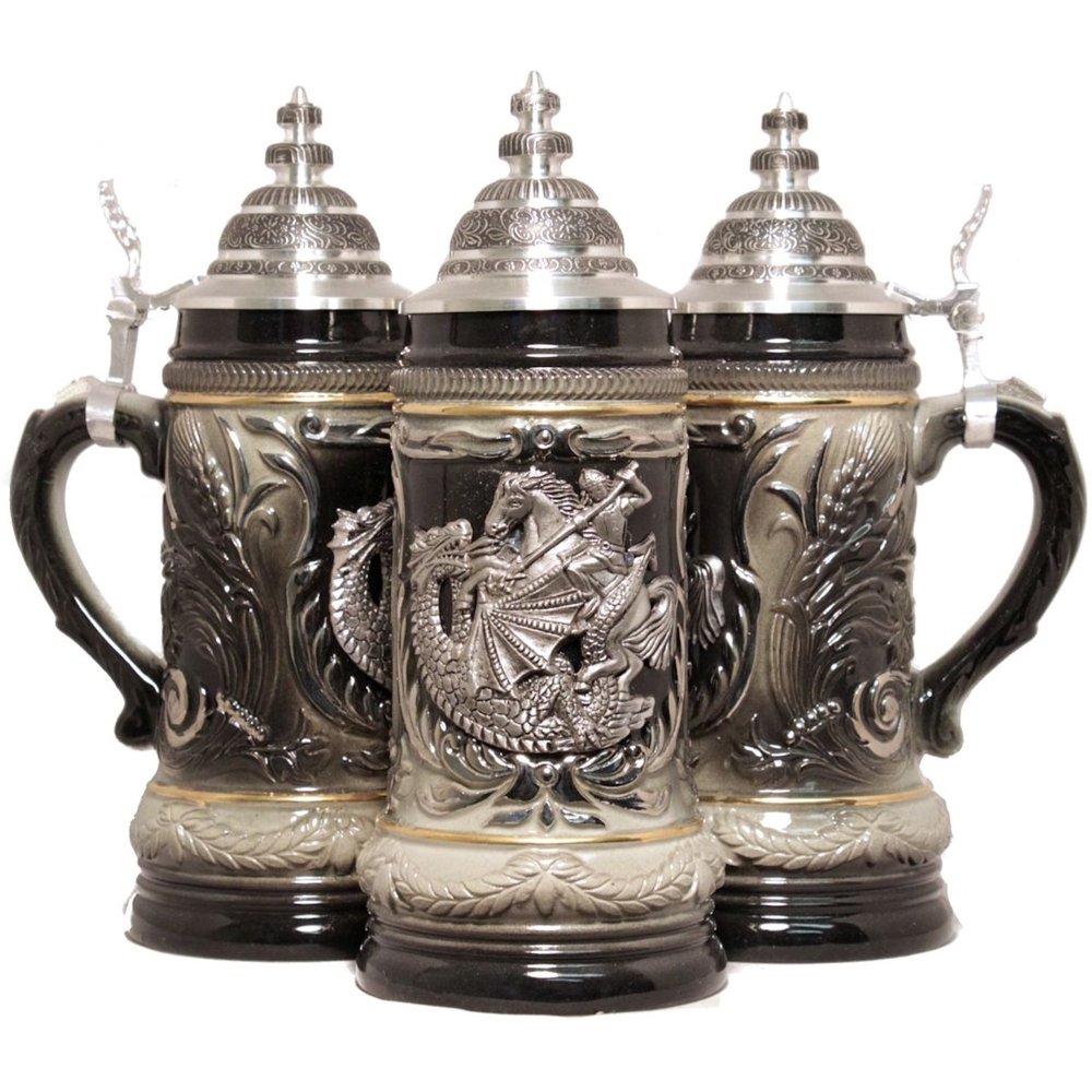 St. George the Dragon Slayer LE German Beer Stein ONE Mug Made in ...