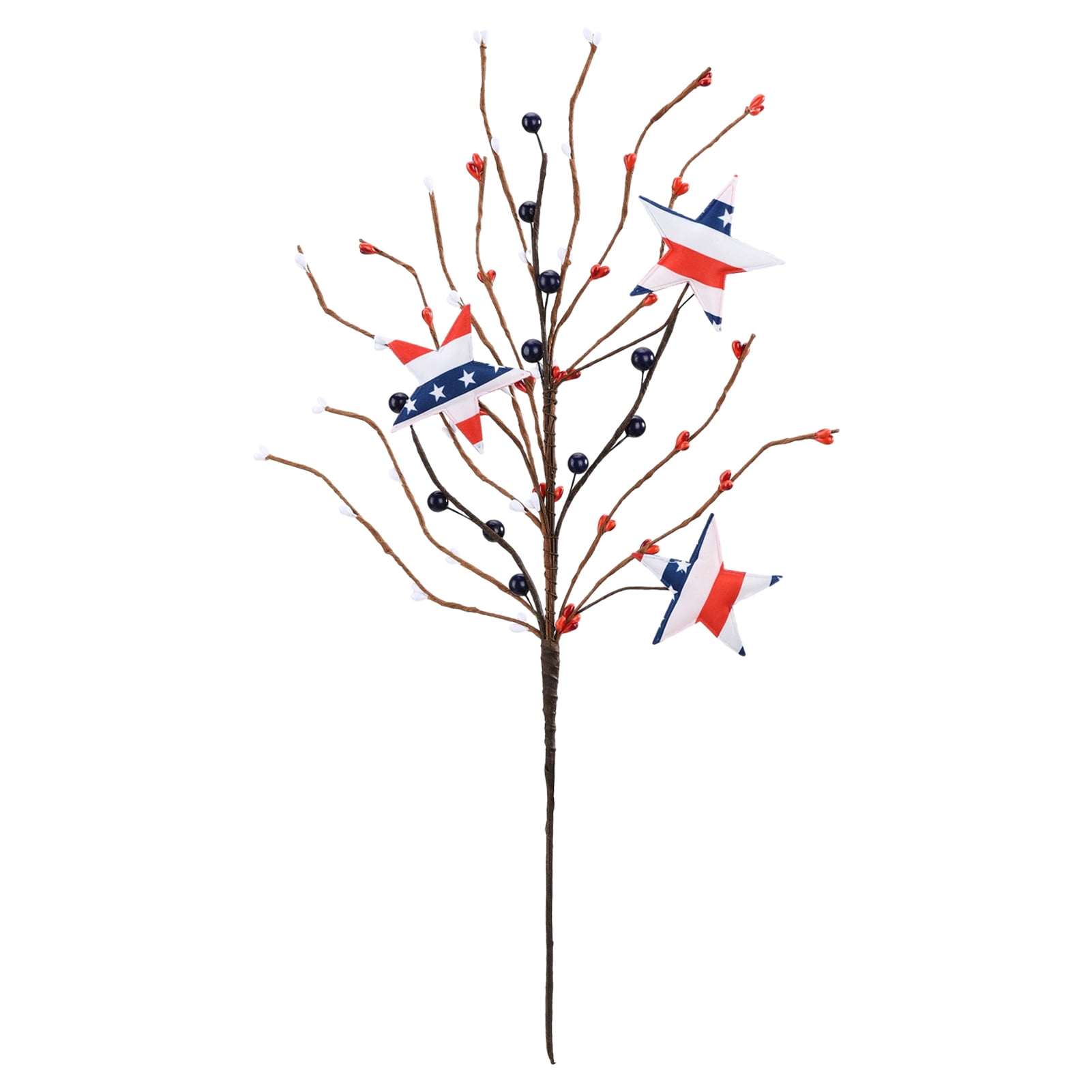 1 Pcs 4th of July Artificial Pip Berry Stems Patriotic Artificial Berry ...