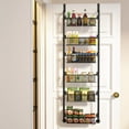 Binsuca 6-Tier Door Pantry Organizer, Heavy-Duty Metal, 6 Baskets ...