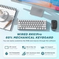 61 60% Wired Gaming Keyboard, Hot Swappable Mechanical Keyboard with ...
