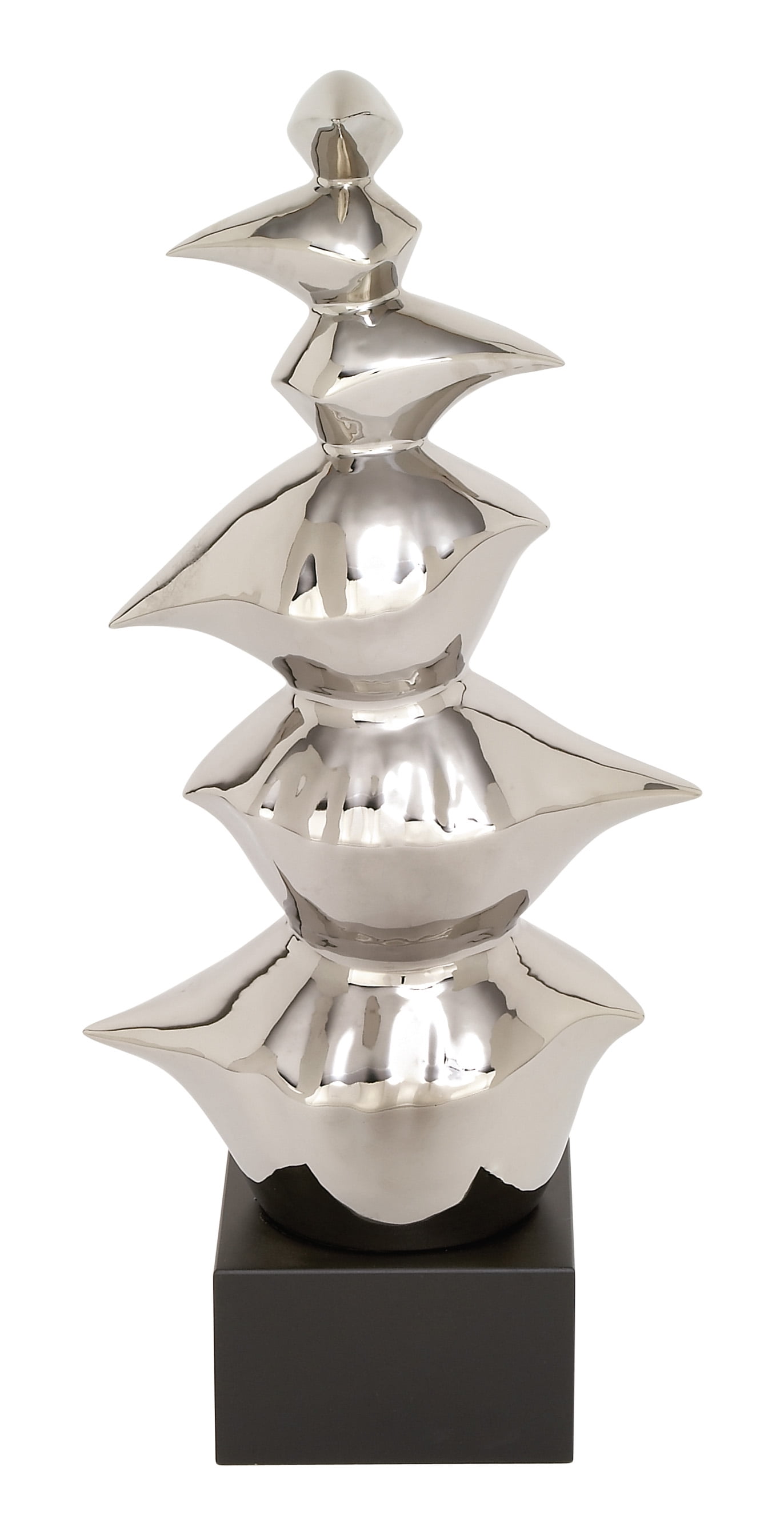 Decmode Modern 30 Inch Stacked Abstract Ceramic Sculpture - Walmart.com