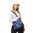 Denim Fabric Imitation Print Unisex Canvas Bag Poly Spun 3 Sizes Tote ...