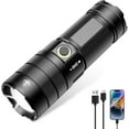 LIDUI-Rechargeable LED Flashlight, 10 Light Modes, Adjustable Zoomable ...