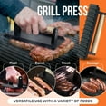 Mibote Reversible Cast Iron Grill and Griddle Plate Pan Set,Works on ...