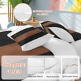 Boho Black Queen Duvet Cover Set, Brown and White Striped Tribal ...