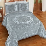 Collections Etc Sophie Textured Chenille Fringe Border Bedspread ...