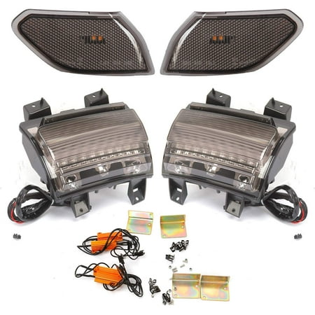 JL Fender Light Kit, Smoked DRL with Sequential Turn Signal + Smoked ...