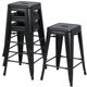 Topeakmart 24''Backless Stackable Bar Stools Metal Counter Height ...