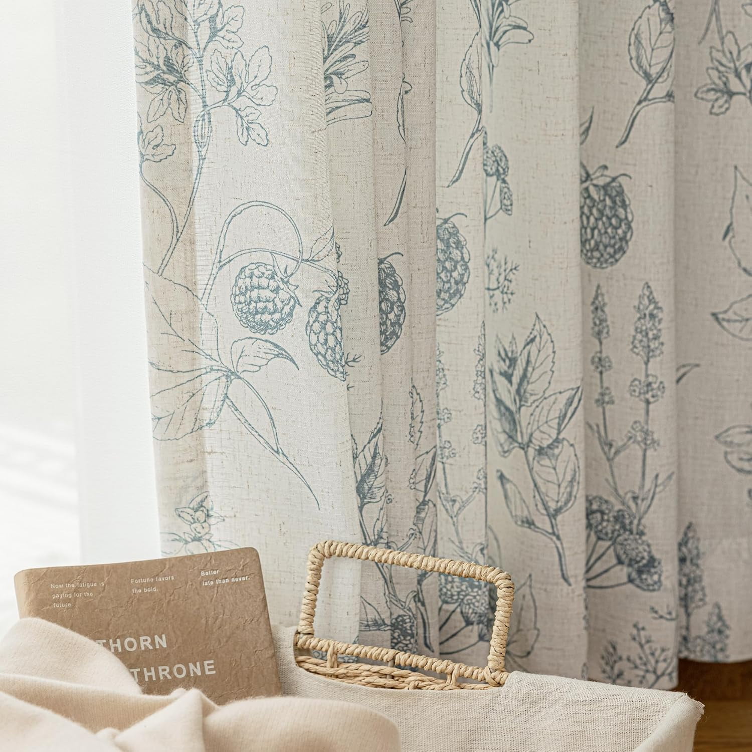 Click here for Zqnfxe Linen Curtains Floral Patterned Curtain For... prices