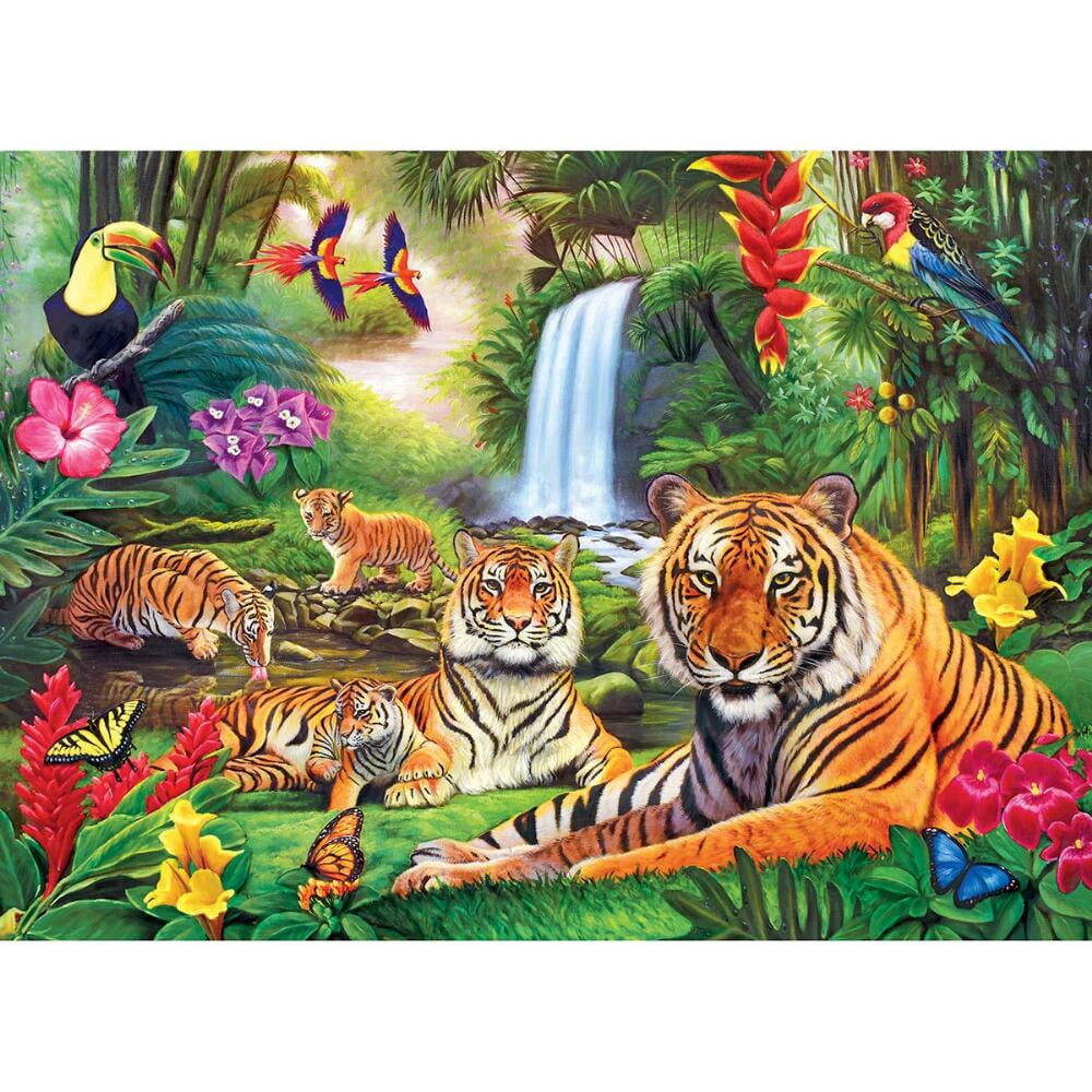LaFayette Puzzle Factory Tiger Paradise Jigsaw Puzzle - Walmart.com
