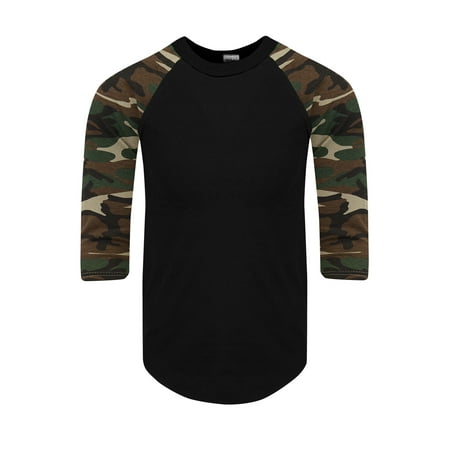 Shaka Wear - Shaka Wear Men's Baseball T Shirts Raglan 3/4 Sleeves Tee ...