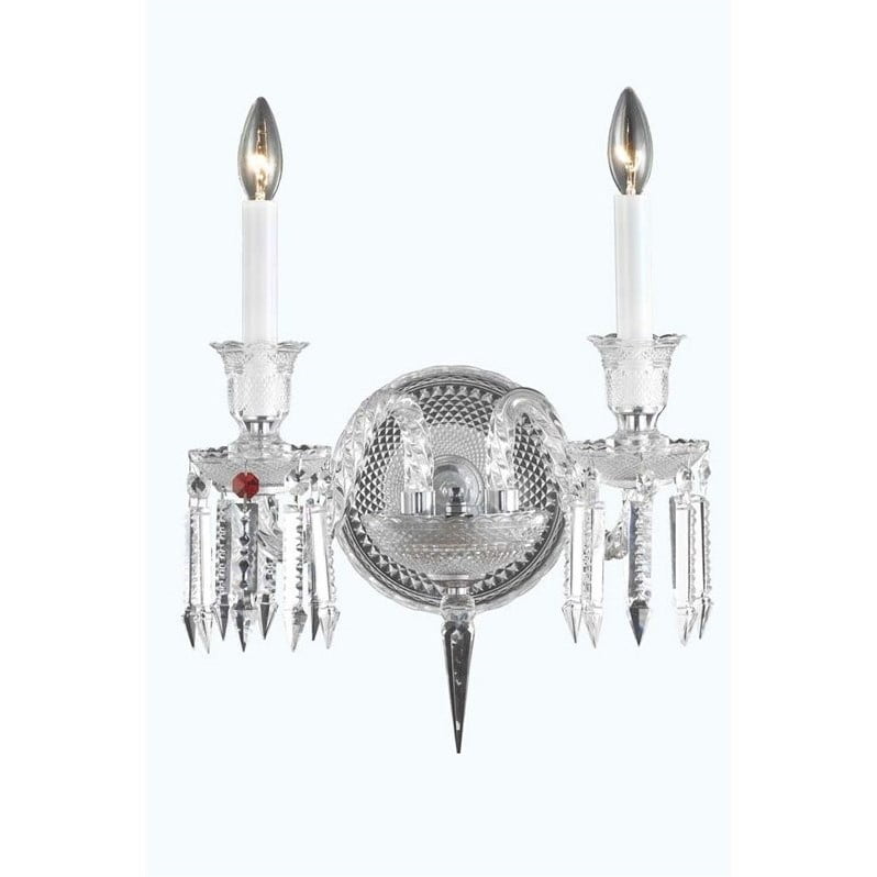 Elegant Lighting Majestic 20" 2 Light Elegant Crystal Wall Sconce ...
