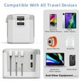 PIGADA Universal Travel Adapter, 6-in-1 International Plug, 2400W Smart ...
