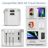PIGADA Universal Travel Adapter, 6-in-1 International Plug, 2400W Smart ...