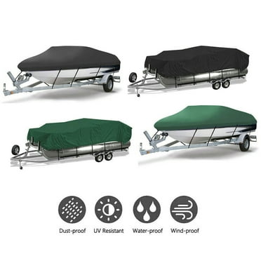 Seal Skin 600D Heavy Duty Fabric Waterproof Pontoon Boat Cover fits up ...