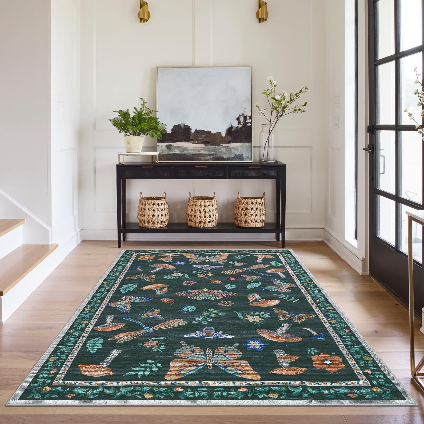 Click here for Intime Mushroom Washable Rugs For Living Room Area... prices