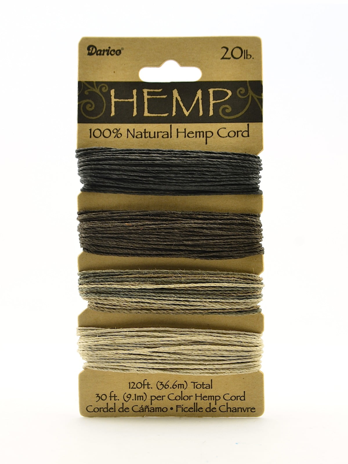 Cord Cards hemp, 9.1 m x 4 colors, earthy (pack of 6) - Walmart.com