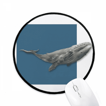 Whales Soar Across Deep Sea Mouse Pad Desktop Office Round Mat for ...