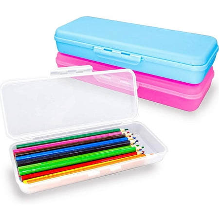 Pencil Box 3 Pack Small Color Multi Purpose Pencil Case for School ...