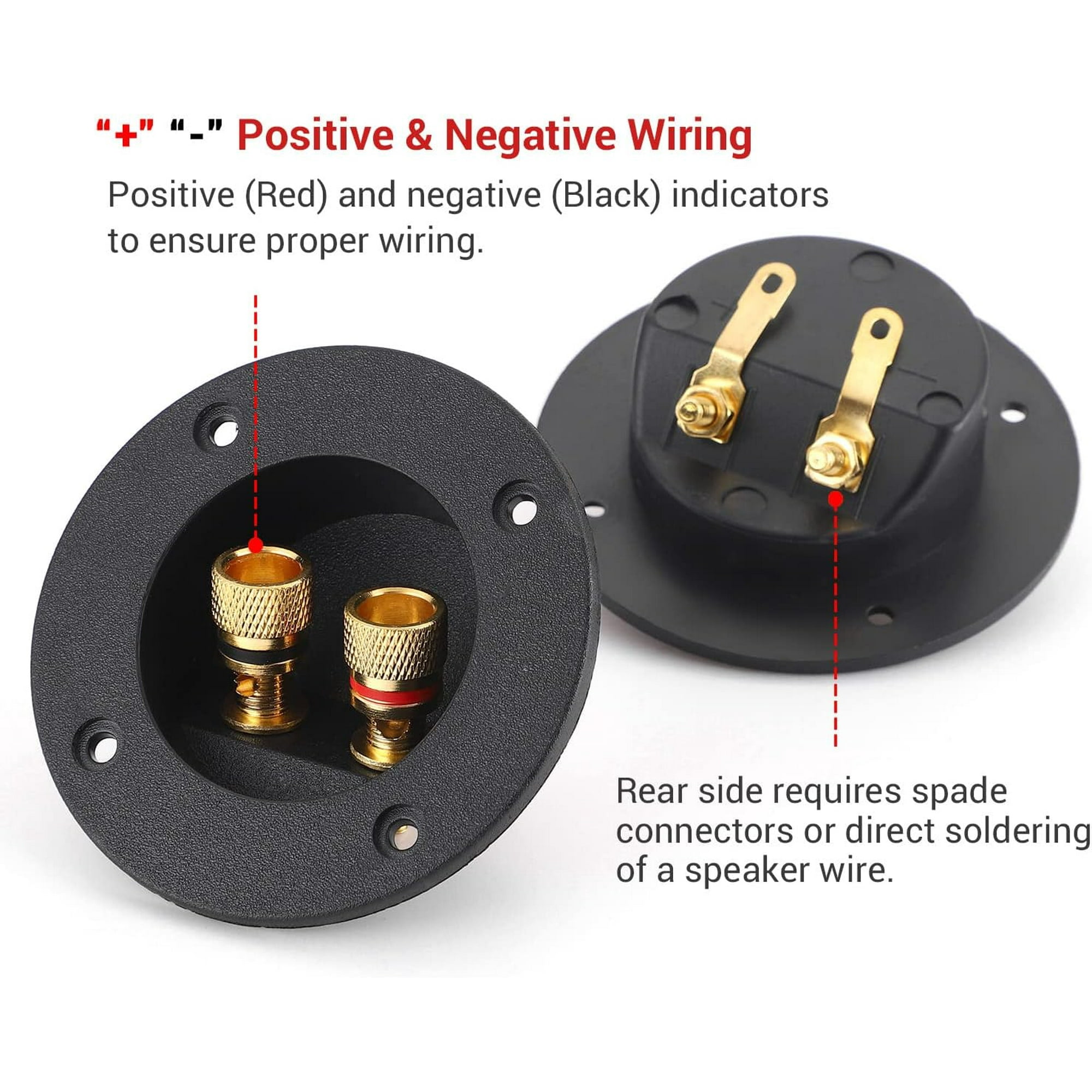 Sub Box Terminals Subwoofer Box Connectors 3-Pack Speaker Terminal ...