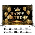 JANGSLNG Happy Birthday Backdrop Background Cloth Photo Props Party ...
