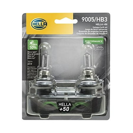 HELLA 9005P50TB Twin Blister +50 Performance Bulb, 12V, 65W, 2 Pack ...