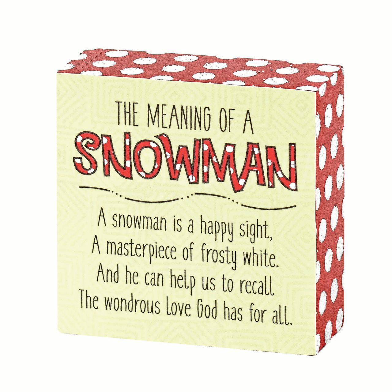 The Meaning Of A Snowman Polka Dot Red White 4 X 2 MDF Decorative the-meaning-of-a-snowman-polka-dot-red-white-4-x-2-mdf-decorative