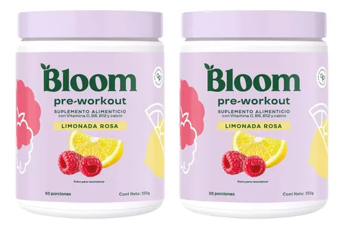 Pre Entreno Limonada Rosa Bloom 2 Pack De 350g | Bodega Aurrera en línea
