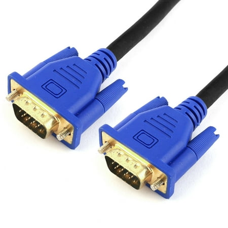 TV Computer Monitor Video Connectors Male to Male VGA Cable Blue 30cm ...