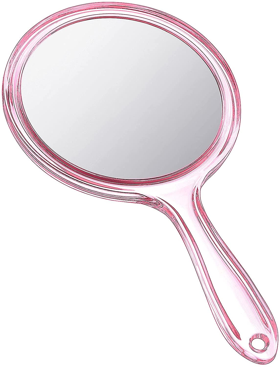 Heldig Hand Mirror Double-Sided Handheld Mirror 1X/ 2X Magnifying ...