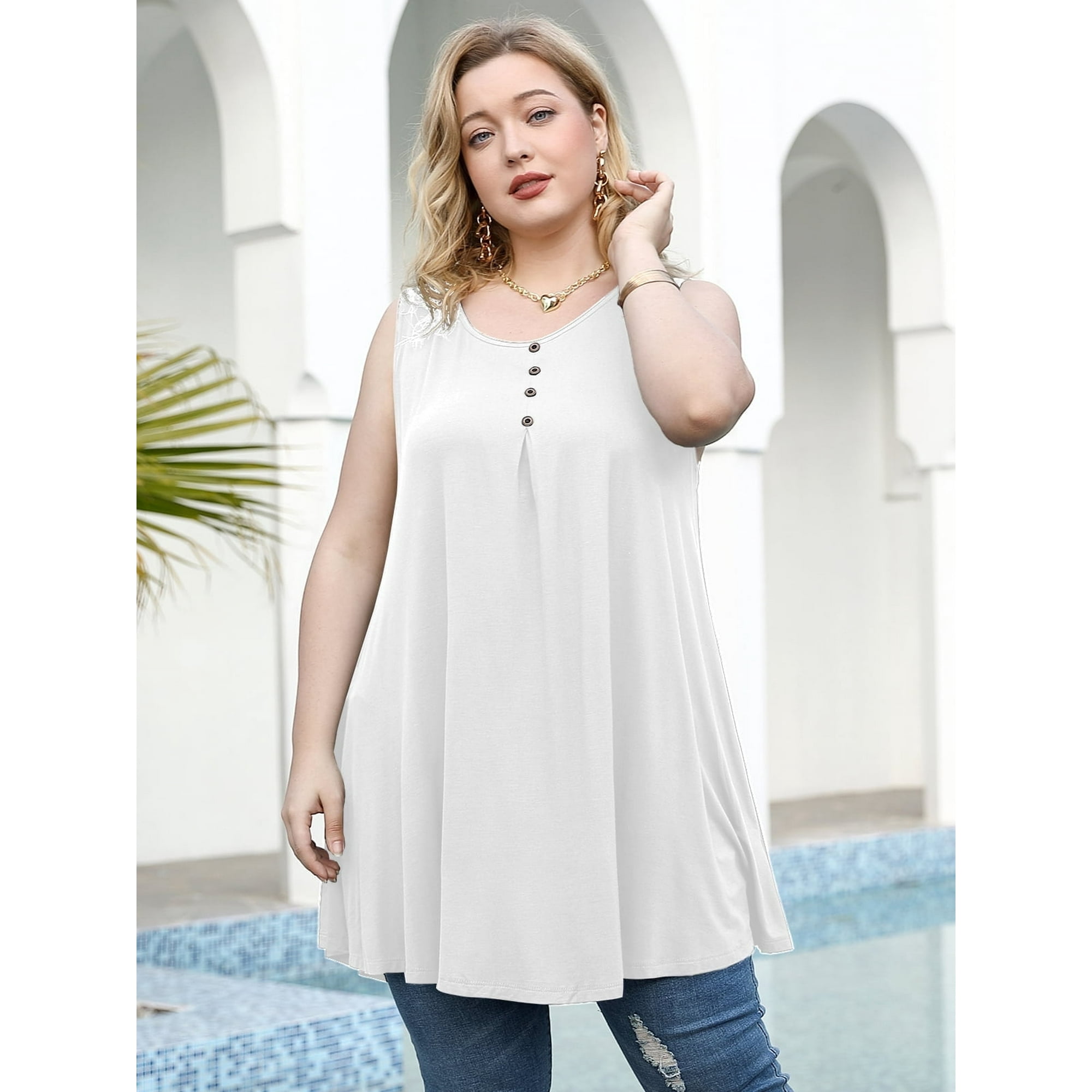 Click here for Larace Plus Size Tank Tops For Women Sleevelss Tun... prices