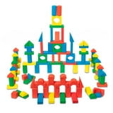 Melissa & Doug Wooden Building Block Set - 200 Blocks in 4 Colors and 9 ...