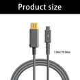 1.8M USB Type C To Power Cable Gray PVC Chargers Wire For Game Consoles ...