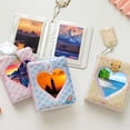 NEXAVKPR Mini Photo Album 3 inch 36 Sheets Hollow Heart Storage Book ...