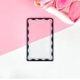 gifts for women-Cute Neon Transparent Acrylic ID Card Holder Keychain for Office Driver License ...