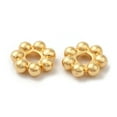 304 Stainless Steel Spacer Beads Daisy Flower Granulated Beads Real 18K ...