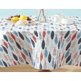 Newbridge Oval Vinyl Flannel Backed Tablecloth, 60 x 84 Inch, Fish ...