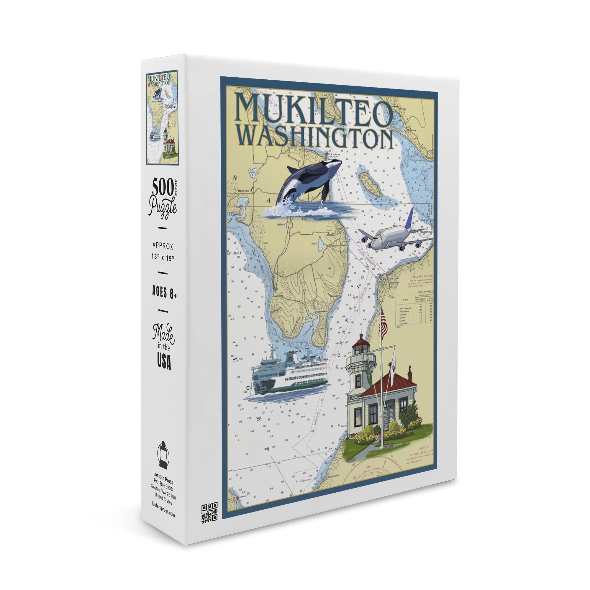 Mukilteo, Washington, Nautical Chart (19x27 inches, Premium 500 Piece ...