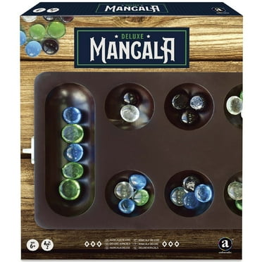 Classic Games Collection Deluxe Wood Mancala With Glass Beads - Walmart.com