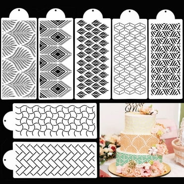 BUZIFU Fondant Impression Mat 8 Piece Embossed Icing Moulds Kits,8 ...